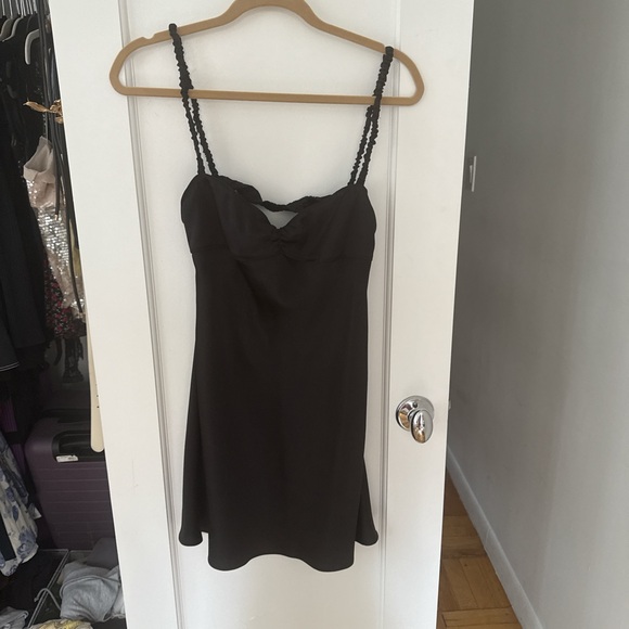 Zara | Dresses | Zara Black Satin Backless Dress | Poshmark
